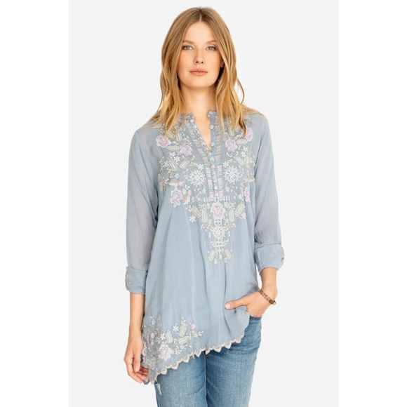 Johnny Was | Tops | Johnny Was Mayan Embroidered Tunic Blouse | Poshmark